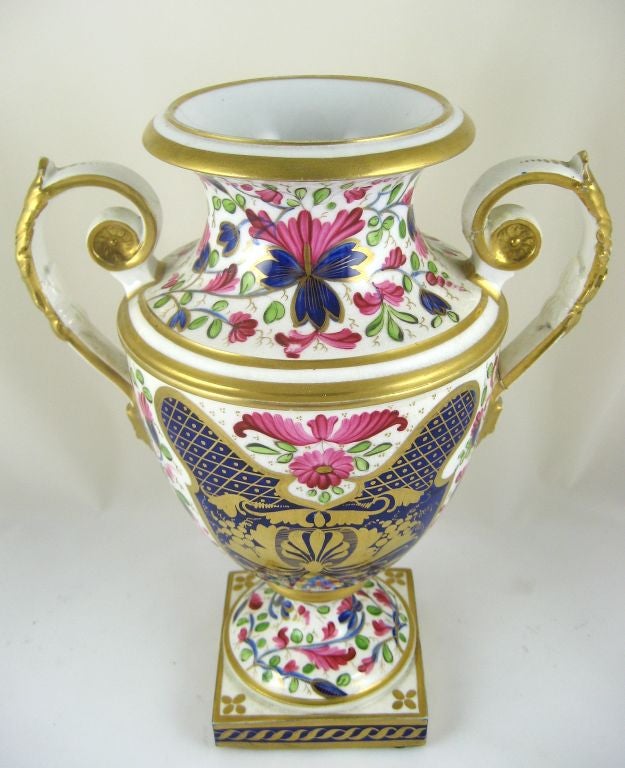 Derby Double-Handled Vase, c. 1815 For Sale at 1stDibs