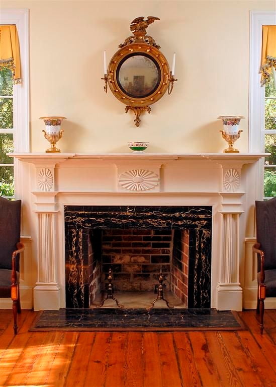 Regency Girondole Labeled Mirror with Candelabra and Eagle at 1stDibs