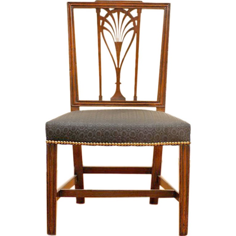 Federal Racquet Back Side Chair, Baltimore or Philadelphia, 1800 at 1stDibs