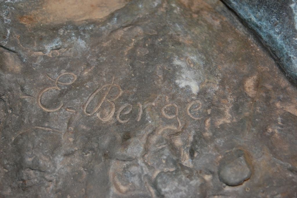 Edward Berge Sculpture Child with Swan at 1stDibs