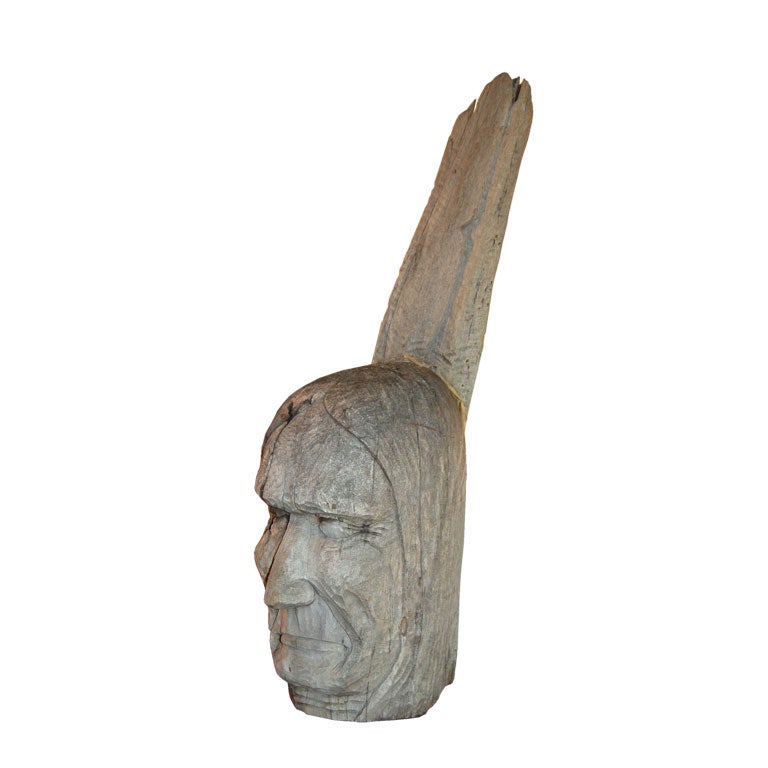 American Indian wood sculpture by Harry Robinson at 1stDibs