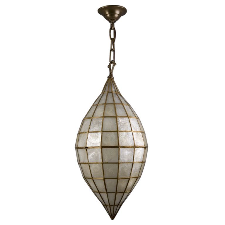 A capiz shell pendant at 1stDibs
