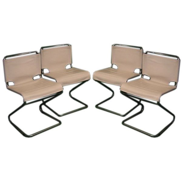 Set of 4 White Sky Chairs. For Sale at 1stDibs