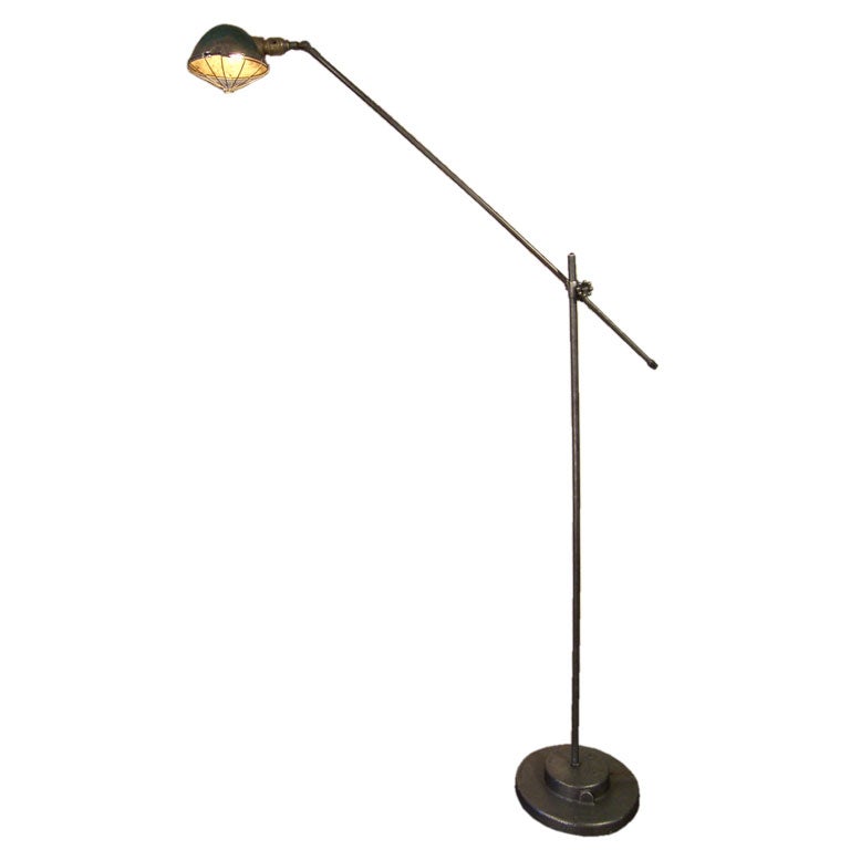 Vintage Floor Standing Industrial Lamp / Light at 1stDibs