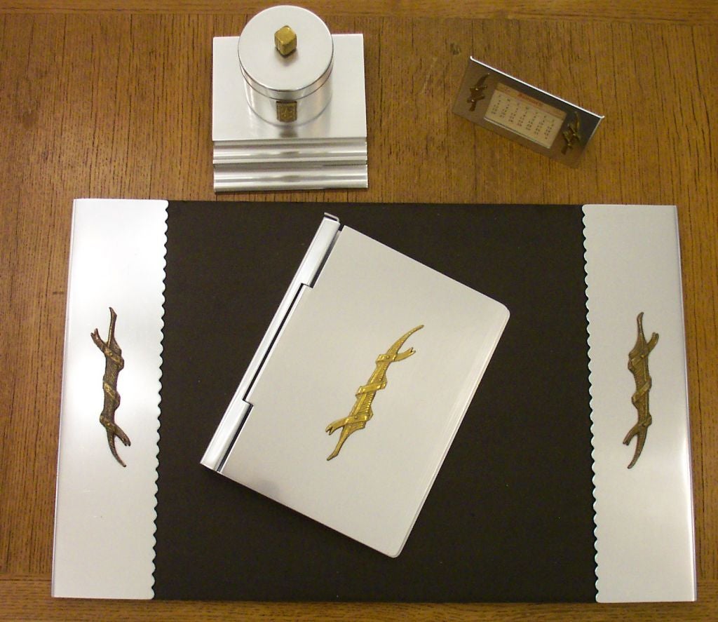 Lurelle Guild American Art Deco 7 Piece Desk Set at 1stDibs