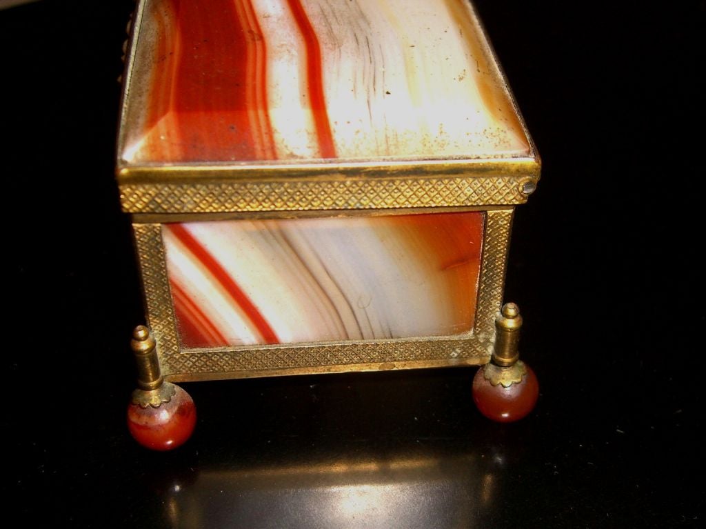 Beautiful Footed 19th Century Russian Agate box at 1stDibs