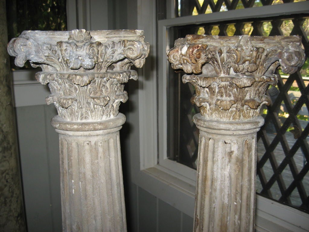 Composition Plaster Columns For Sale at 1stDibs