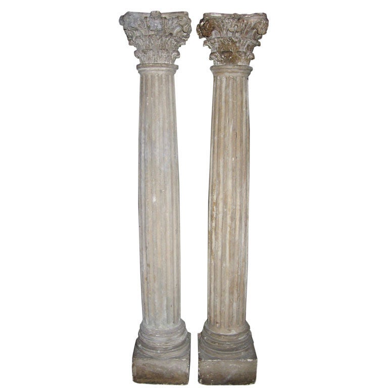 Composition Plaster Columns For Sale at 1stDibs