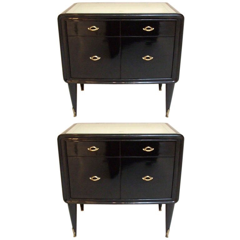 Pair of small side cabinets at 1stDibs