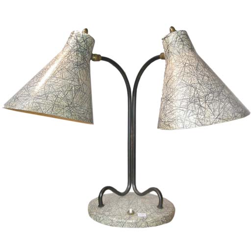 Double Head Resin Table Lamp For Sale at 1stDibs