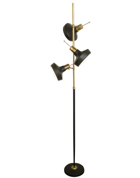 1950's Triple Head Floor Lamp For Sale at 1stDibs