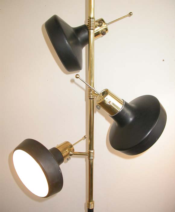 1950's Triple Head Floor Lamp For Sale at 1stDibs