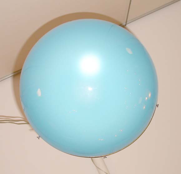 Turquoise Blue Opaline Blue Lantern Ceiling Light For Sale at 1stDibs