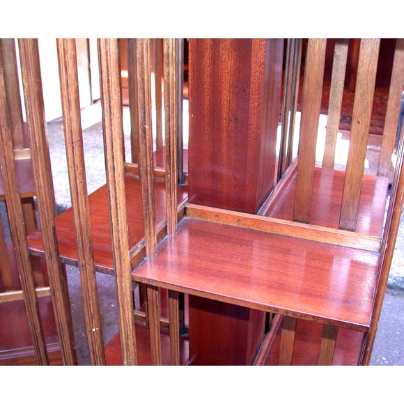 Pair Square Rotating Book Shelf End Tables For Sale at 1stDibs ...