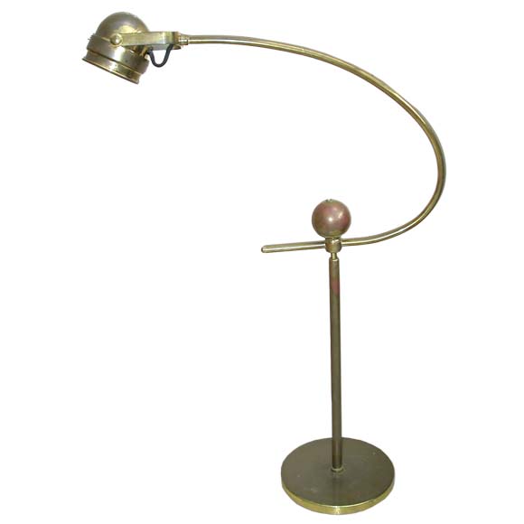 Curved Arm Reading Lamp For Sale at 1stDibs
