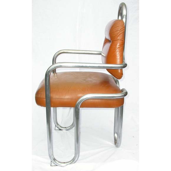Pair of Bent Tube Frame Chairs by Kwok Hoi Chan For Sale at 1stDibs