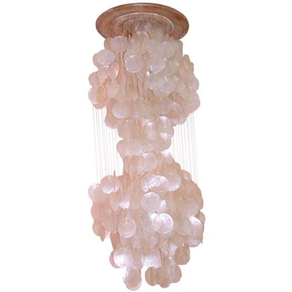 Verner Panton Double Mother of Pearl Ceiling Light at 1stDibs