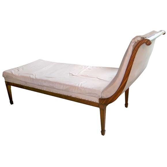 A Neoclassical Style Walnut Meridienne For Sale at 1stDibs