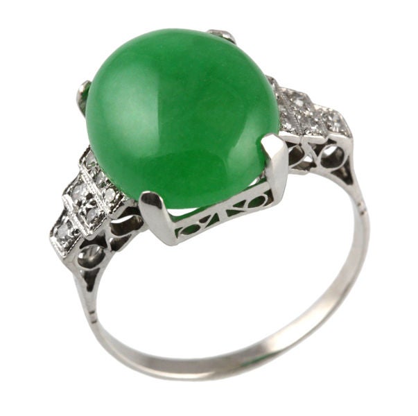 Art Deco Jade Ring at 1stDibs