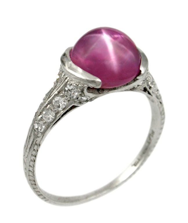 Art Deco Star Ruby Ring at 1stDibs