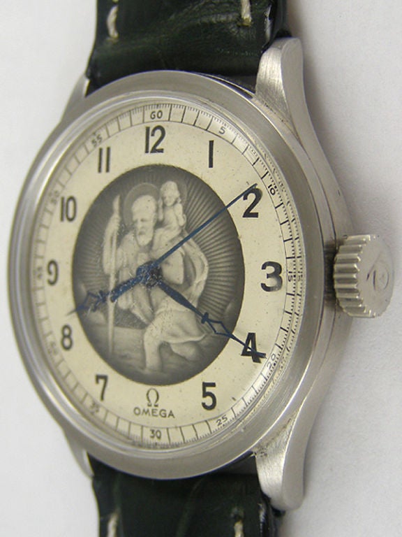 Omega Stainless Steel St. Christopher Model...RARE! at 1stDibs | omega ...