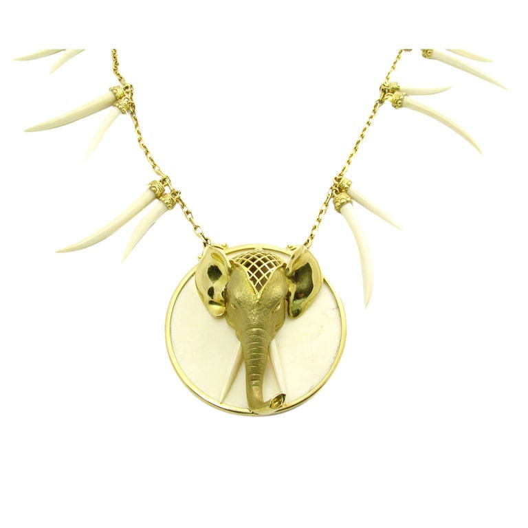 Ivory Necklaces - 23 For Sale on 1stDibs | real ivory necklace value ...