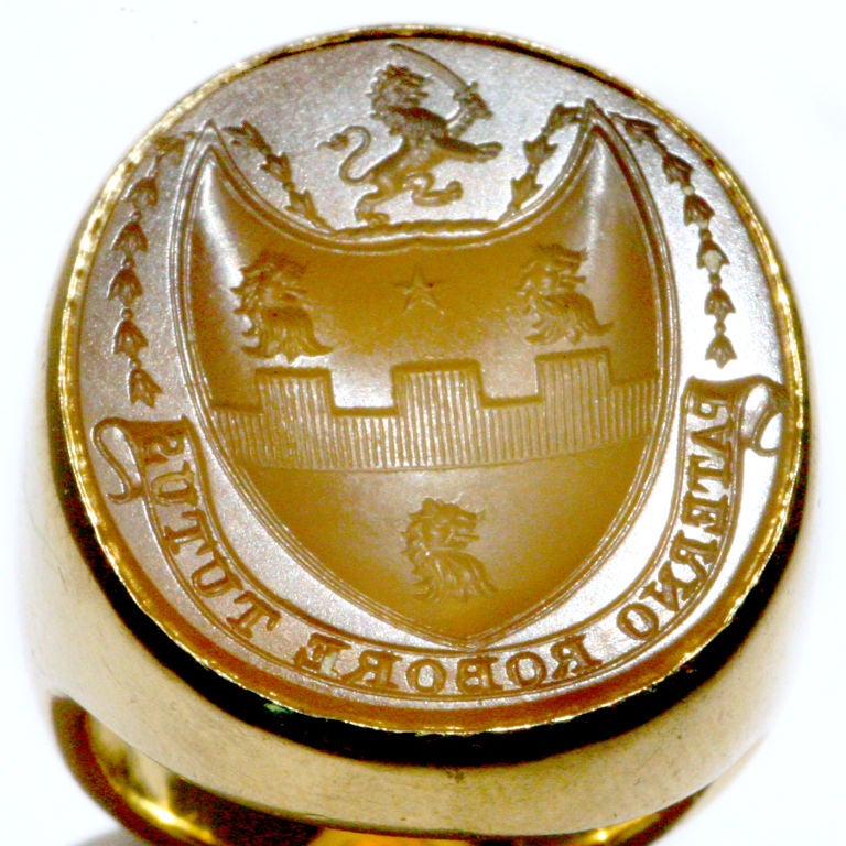 English Crest Seal Ring at 1stDibs | english signet ring