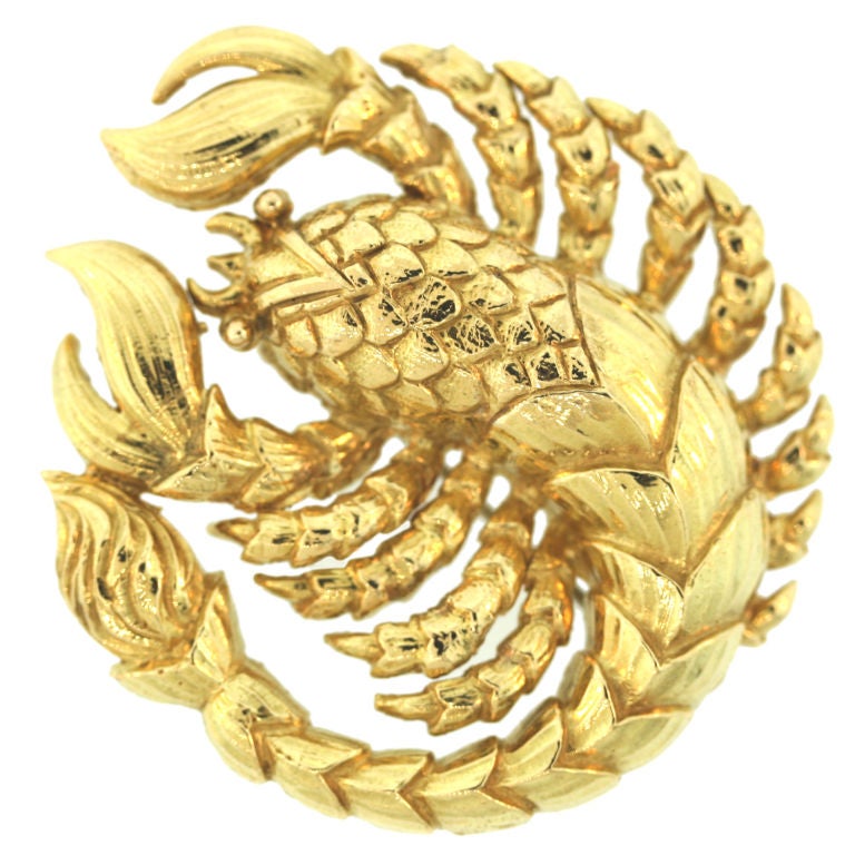 David Webb Scorpio Pendant or Clip at 1stDibs