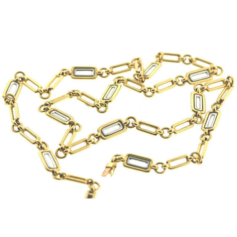 Van Cleef and Arpels Gold and Platinum Neck Chain at 1stDibs