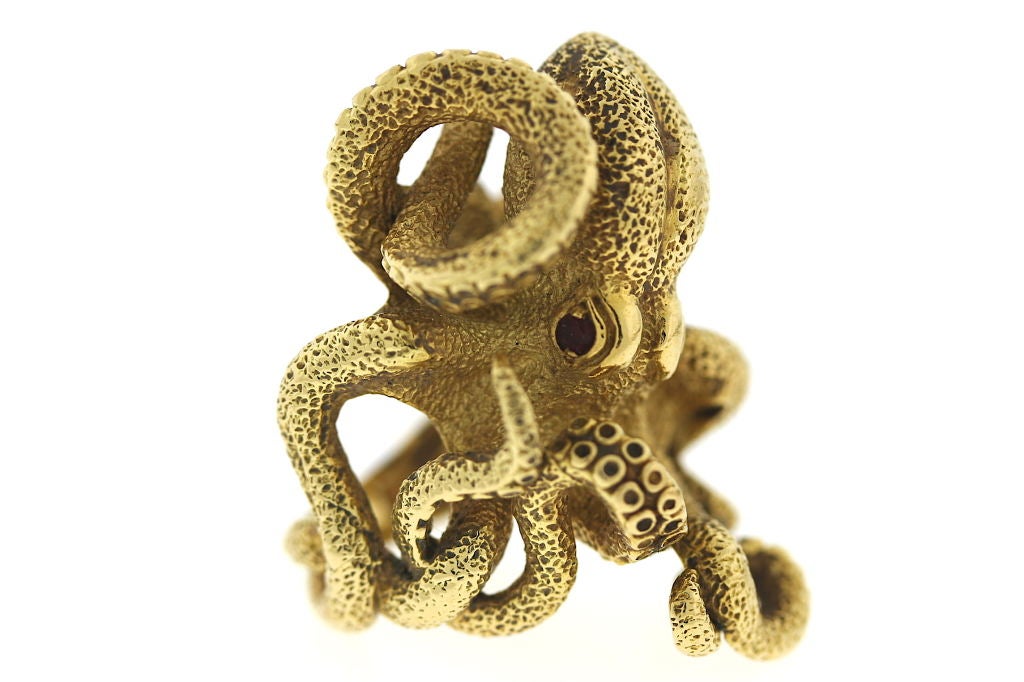 Amazing and Gigantic Kurt Wayne Octopus Ring! at 1stDibs | wayne ring