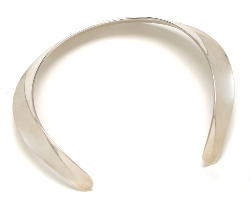 Georg Jensen Sterling Silver Neck Cuff at 1stDibs | neck handcuff