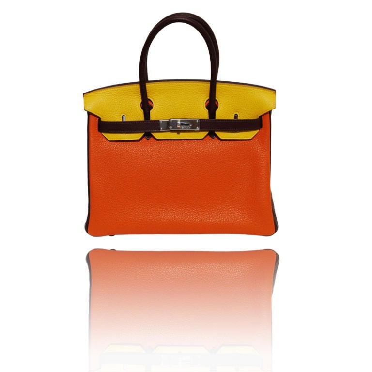 30cm Hermes Tri-Color Togo Birkin at 1stDibs