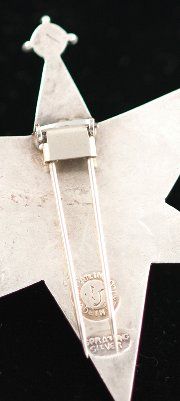 Spratling Star Pin 6 Points Sterling Silver and Amethysts For Sale at ...