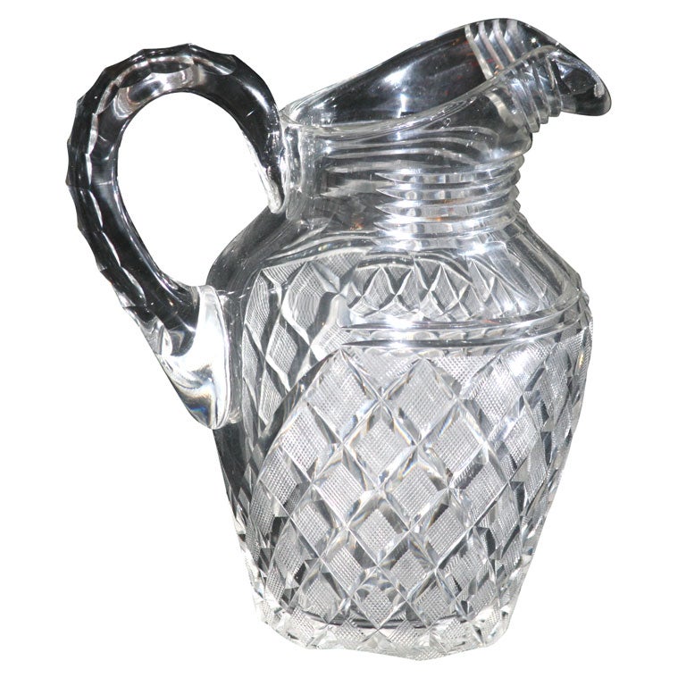 Cut Crystal Water Pitcher at 1stDibs