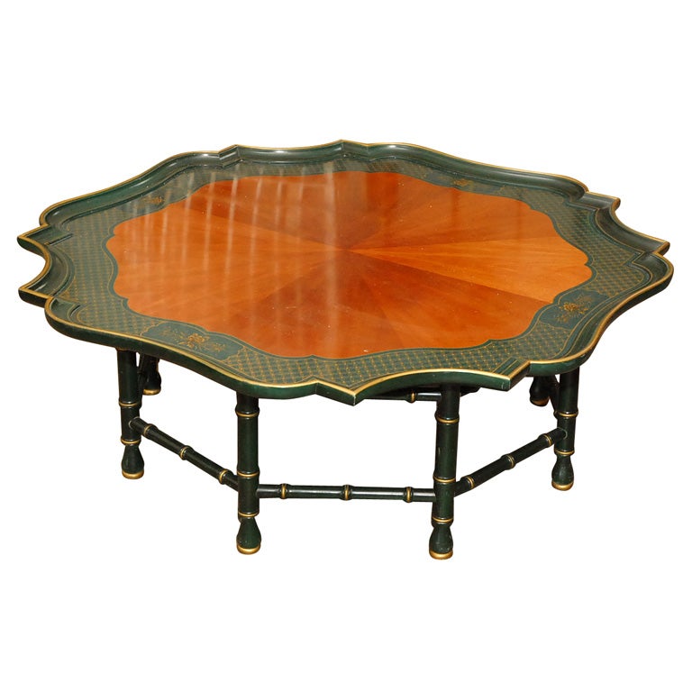 Scalloped Tray Top Table For Sale at 1stDibs