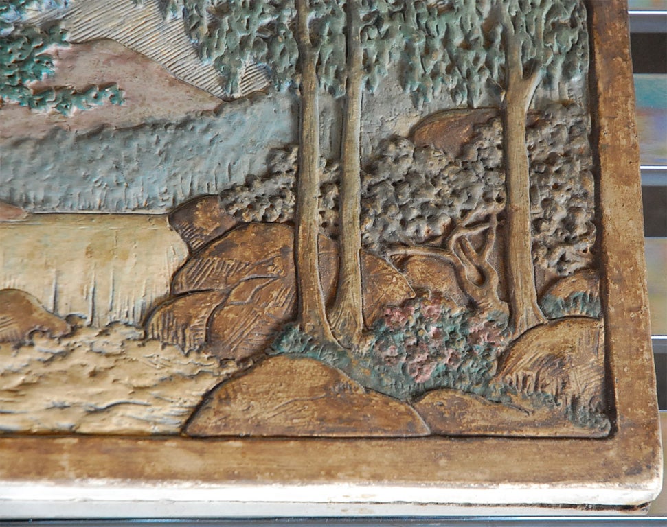 Claycraft ceramic mission tile scenic landscape art and craft at ...