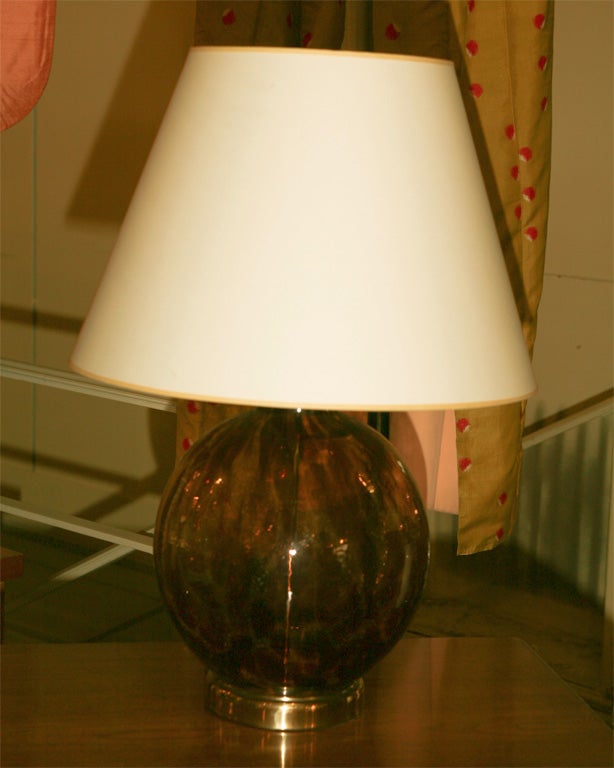 Faux tortoise shell table lamp at 1stDibs