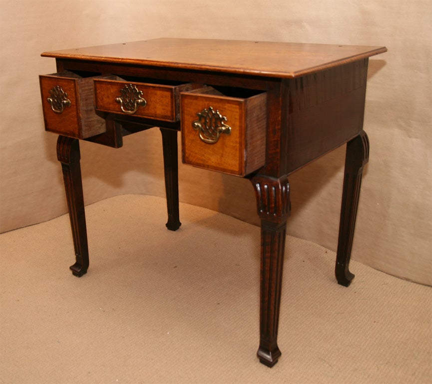 A Superb 18th c. English Cross-Banded Oak and Snakewood Lowboy at 1stDibs