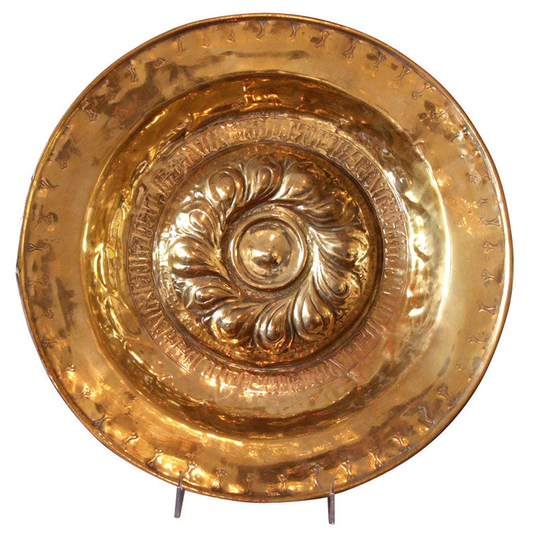 Bronze Plated Church Collection Plate at 1stDibs