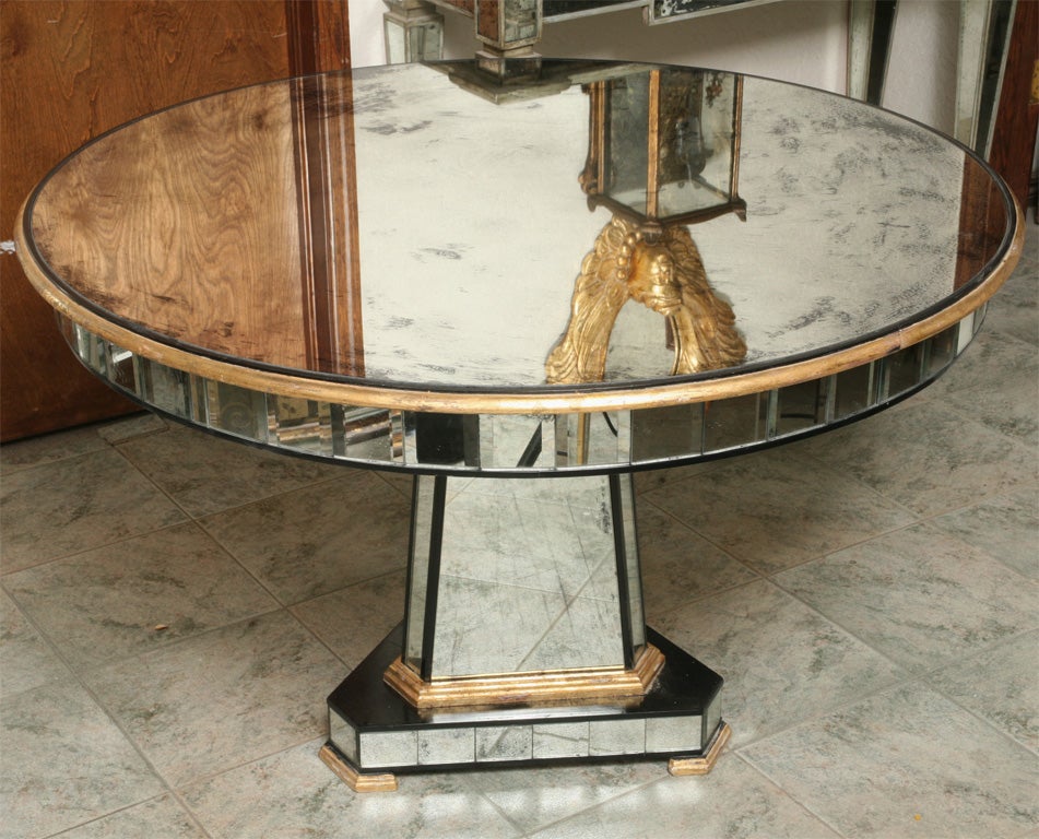Superb Mirrored Centre Table Giltwood Edge with Black Trim For Sale at ...