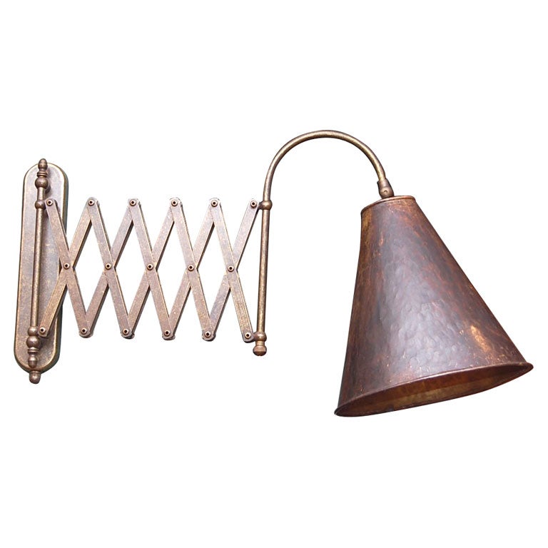 Antique Brass Extension Lamp For Sale at 1stDibs