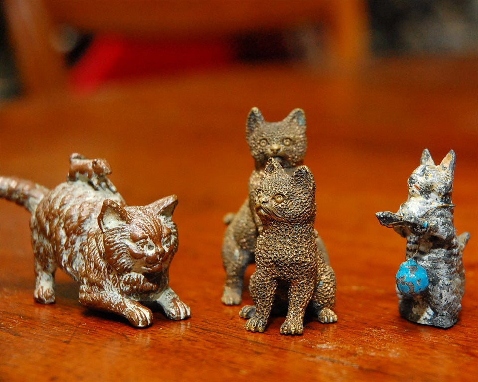 set of 3 miniature viennese bronzes For Sale at 1stDibs