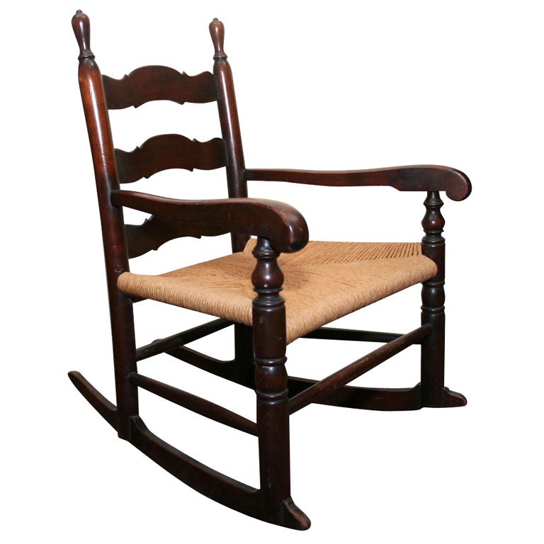 French,Walnut child rocker at 1stDibs