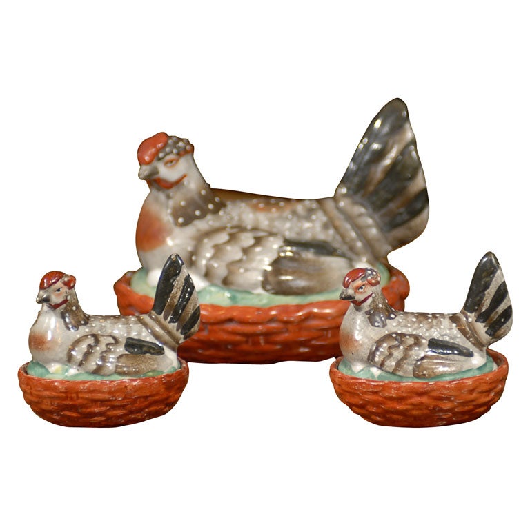 Antique Hens On Nests - 3 For Sale on 1stDibs