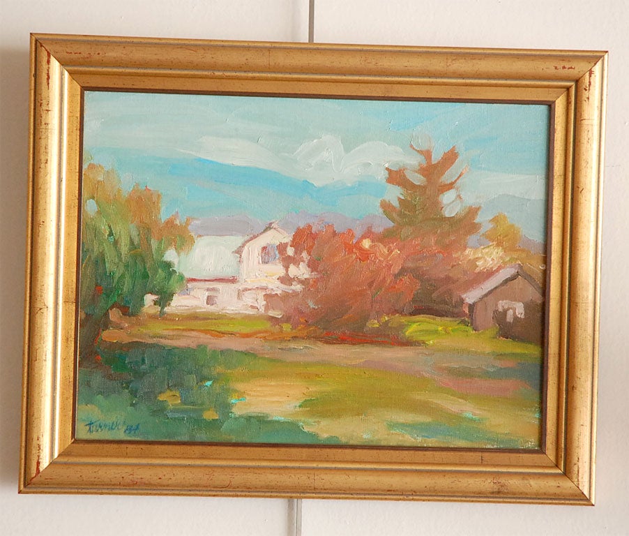 Jerrold Turner oil painting on canvas, signed and dated. at 1stDibs