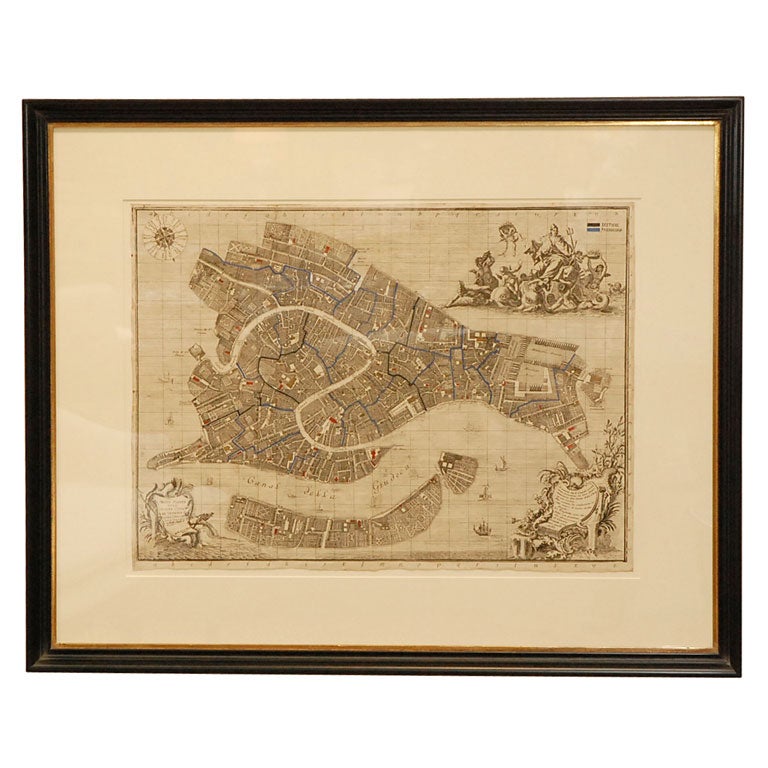 Maps Of Venice - 4 For Sale on 1stDibs | venice maps