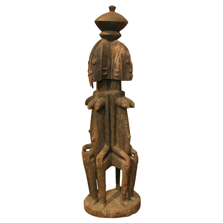 African Tribal Art: Dogon Altar With Female Figures at 1stDibs