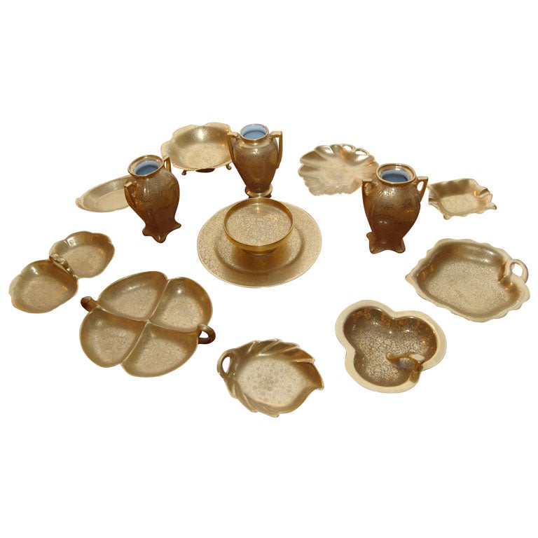 Collection of Pickard Gold Ceramics at 1stDibs