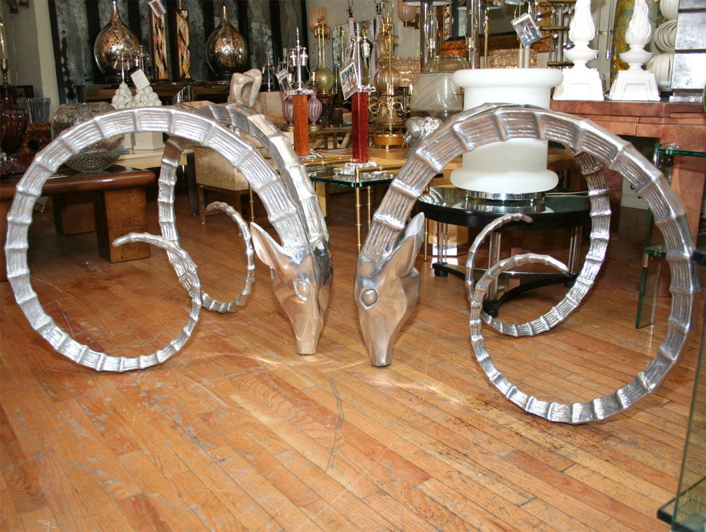 Aluminum ram head dining table bases at 1stDibs