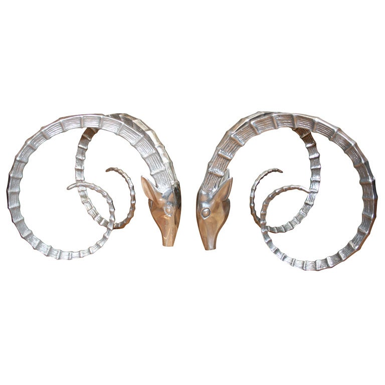 Aluminum ram head dining table bases at 1stDibs